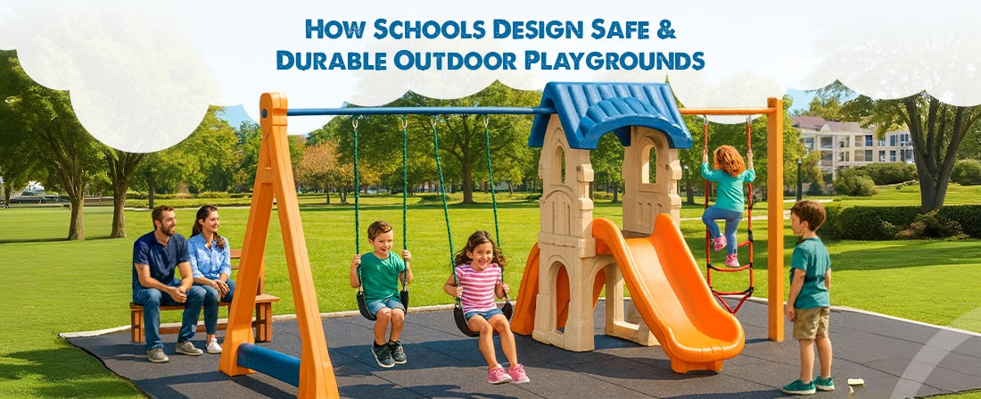 How Schools Design Safe & Durable Outdoor Playgrounds – Ok Play India
